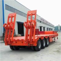 China Hydraulic Low Platform Semi-trailer for Low Loader Trailer Max Payload 30-100tons for sale
