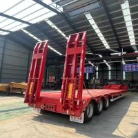 China Hydraulic Low Platform Semi-trailer for Low Loader Trailer Max Payload 30-100tons for sale