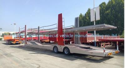 China 35 Tons Max Payload Double Deck Floor Semi Trailer for Multi 6-10 Cars Vehicle Carrier for sale