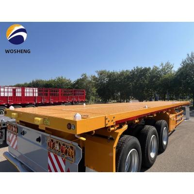China Hoogte van de hoofdbalk 0,5 m Container flatbed Truck Semi-trailer met verstelbaar twist lock Te koop