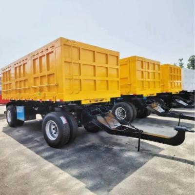 China Reboque de caminhão de 2 eixos Reboque hidráulico de inclinação completa para transporte de minas de carvão de areia à venda