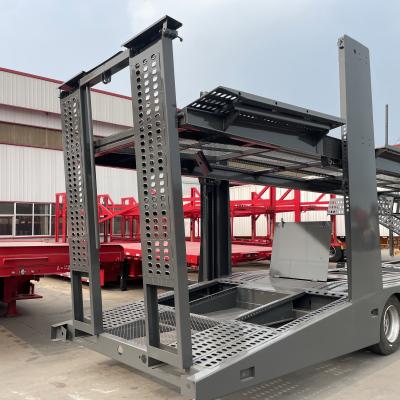 China Truck Trailer 3 axle Double Deck Vehicle Car Car Carrier Halve aanhanger met handmatig tillen Te koop