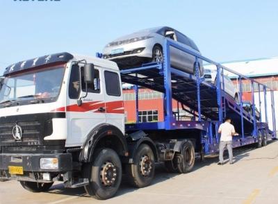 Cina Semi-rimorchio con 2 o 3 assi, trasportatore di auto in acciaio, trasportatore idraulico con pneumatici 12R22.5 in vendita