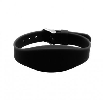 Cina RFID regolabile Chip Wristband 13,56 megahertz di silicone di frequenza ultraelevata con il fermaglio del metallo in vendita