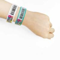China OEM PET Barcode Plastic Wristbands PVC Disposable Customized for sale