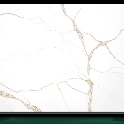 Cina Calacatta classico lucidato lucidato quarzo bianco di pietra rivestimento di quarzo bianco lastre per bancone in vendita