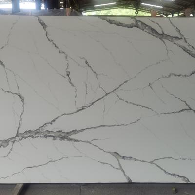 Cina Slab di pietra di quarzo lucidato e affinato su misura in vendita