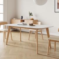 China Customized Size Round Dining Table 4 Seater With Leather Chairs for sale