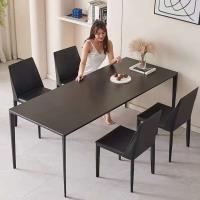 China Customized Size Dining Table Set 4 Chairs With Steel Base for sale