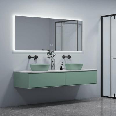 Cina Unico lavandino Vanità Specchio Vanità bagno in legno massello OEM ODM in vendita