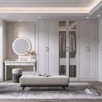 China Lacquer / Melamine Surface Mirrored Wardrobes With Dressing Table for sale