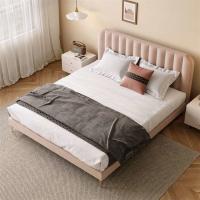 China OEM ODM Solid Wood And Upholstered Bed Adjustable Height for sale
