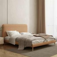 China OEM ODM Solid Wood And Upholstered Bed Adjustable Height for sale