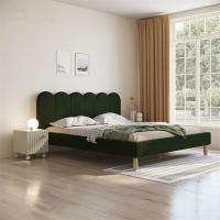 China OEM ODM Solid Wood And Upholstered Bed Adjustable Height for sale
