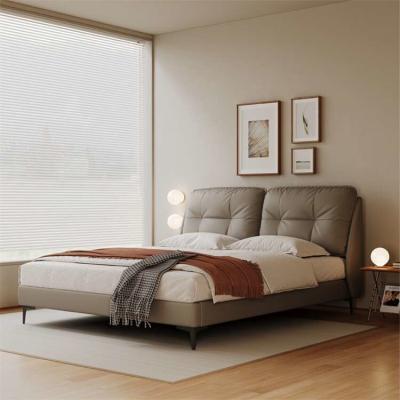 Cina Cordiale Set di mobili per camera da letto Letto in legno massello con tappezzeria in tessuto e spugna polimerica in vendita