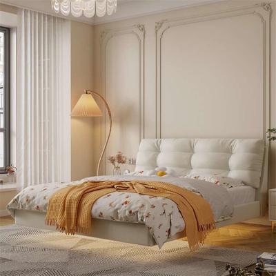 Cina Cordiale Set di mobili per camera da letto Letto in legno massello con tappezzeria in tessuto e spugna polimerica in vendita