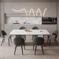 China Customized Size Round Dining Table 4 Seater With Leather Chairs for sale