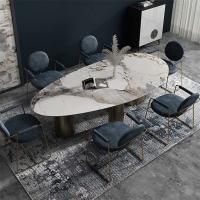 China Customized Size Round Dining Table 4 Seater With Leather Chairs for sale