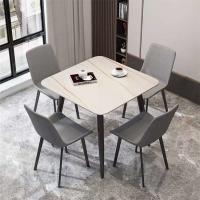 China Customized Size Round Dining Table 4 Seater With Leather Chairs for sale