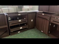 Flat Packing Home Kitchen Cabinet with Quartz Stone Countertop and Rice Box Hardware