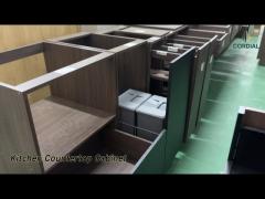 Plywood Wall Kitchen Countertop Cabinet Glossy Modern Customized