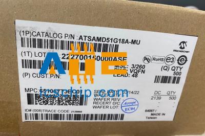 Китай Интегральные схемаы ВСПЫШКИ 48VQFN IC MCU 32BIT 256KB микросхемы ATSAMD51G18A-MU продается