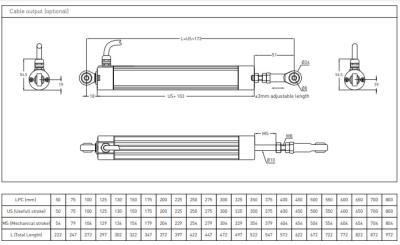 China LPC50 - LPC800 Linear Potentiometer Long Stroke Series LPC500D5KCH2 for machine manufacturing industry for sale
