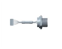China USB Type B 2.0 Female Receptacle to Rectangular 5Pos Plug Cable Assembly 50mm IP68 for sale