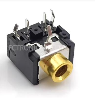 China PJ-306 3.5MM Headphone jack Metal Copper Head Color Customized Audio Jack DIP for sale