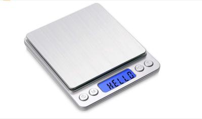 China Digital Kitchen Scale 3kg/0.1g 500g/0.01g,1kg/0.1g,2kg/0.1g,3kg/0.1g  Stainless Steel LCD Electric Electronic Gram for sale
