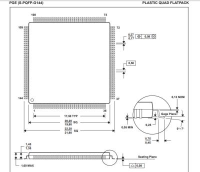 Chine TMS320VC5409APGE16 Processeur de signal numérique IC DSP Circuits intégrés QFP144 à vendre