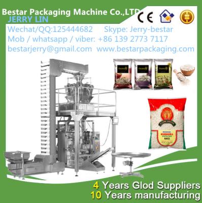 China Full Automatic 10 head multihead electronic weigher rice weighing packaging machine BSTV-520AZ for sale