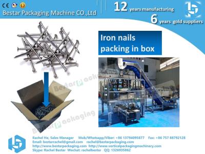 China Automatic solution for hardware nails packing in box, Bestar weighing filling machine for sale