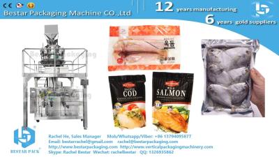 China How to pack frozen fishs in zipper bag for sale