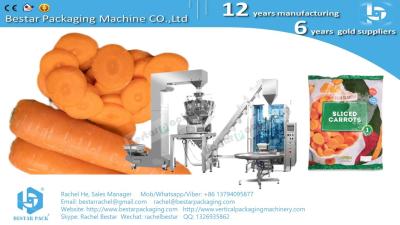 China Bestar new design weighing filling machine for sliced vegetables, carrots, cucumbers packaging for sale