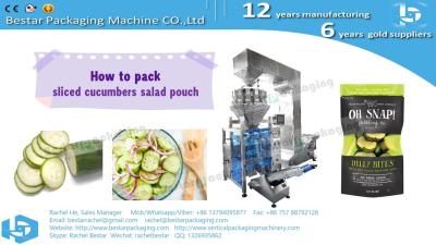 China How to pack sliced cucumbers salad pouch for sale