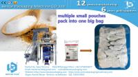 China Secondary big pouch stacking packing machine for multiple small sachets stacking inside for sale