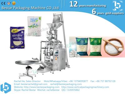 China Sugar weighing packing machine with 14 heads weigher and TTO printer BSTV-450AZ for sale