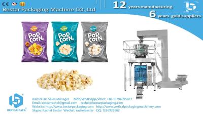 China Popcorn kernels automatic packing machine with weighing, printing and labeling BSTV-550AZ for sale