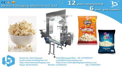 China Popcorn kernels automatic packing machine with weighing, printing and labeling BSTV-550AZ for sale