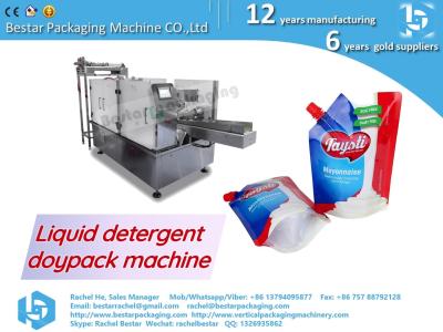 China Heavy bar red wine premade pouch doypack machine with customized screw pump for sale