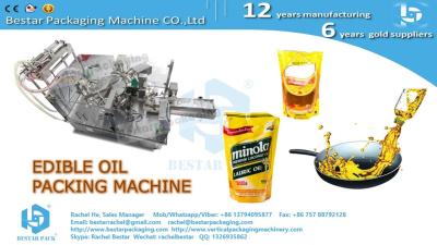 China How to pack peanut oil stand up pouch 800ml, Bestar doypack automatic machine for sale