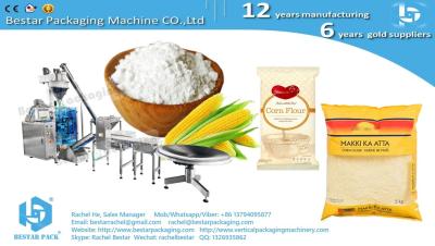 China Wheat flour 1kg gusset bag packaging machine with printing and labeling BSTV-450DZ for sale