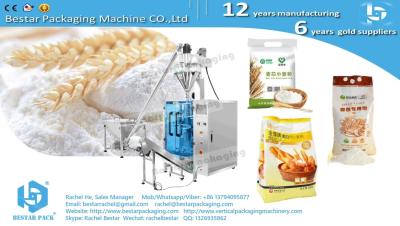 China Wheat flour 1kg gusset bag packaging machine with printing and labeling BSTV-450DZ for sale