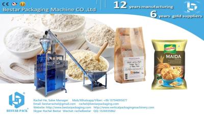 China Wheat flour 1kg gusset bag packaging machine with printing and labeling BSTV-450DZ for sale