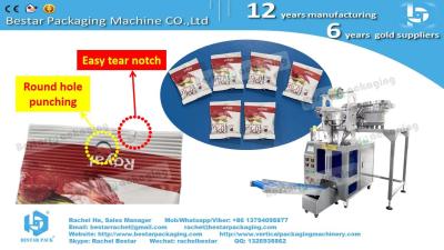 China Automatic counting packing machine customized round hole punching and easy tear notch up and down for sale