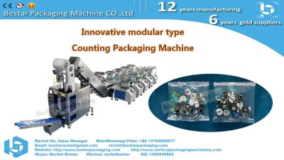 China Door lock accessories kits counting packing machine bucket conveyor type with 14 vibrations for sale