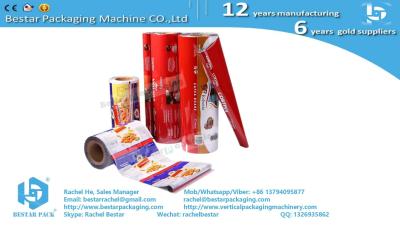 China Custom Color Printing Plastic Film For Coffee Sachet with Bestar small vertical packaging machine for sale