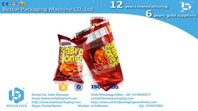 China Flexible packaging aluminium foil roll film for potato chips pouch with BESTAR multi heads weigher packaging machine for sale