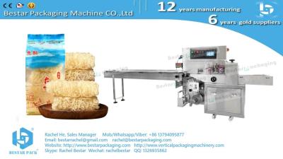 China Horizontal flow pack machine for 70mm height food pouch packaging BST350 for sale
